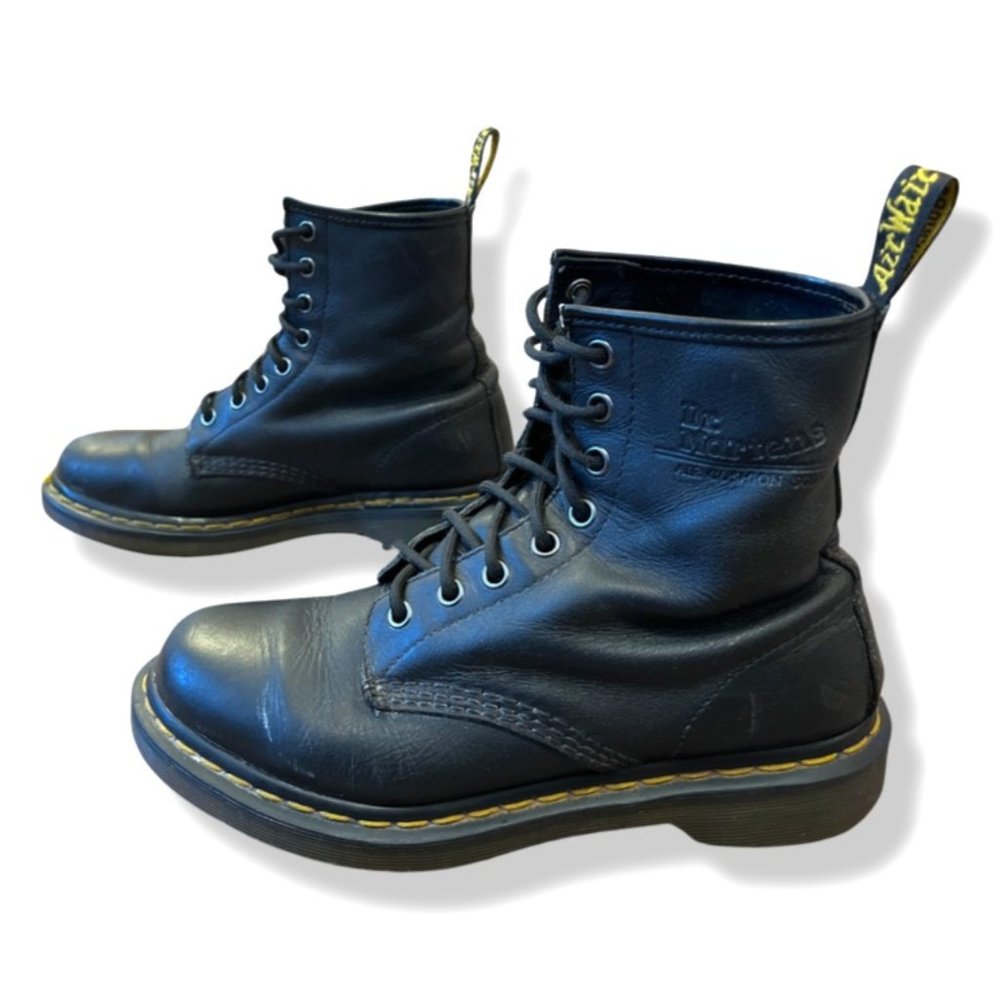 Doc Martens The Original Leather Combat Boot Black - Gem